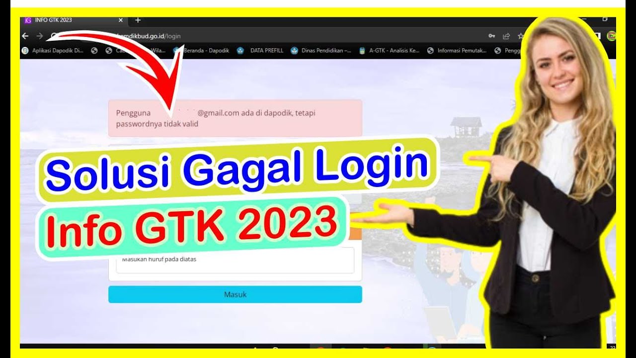 Solusi Gagal Login Info GTK 2023 - YouTube
