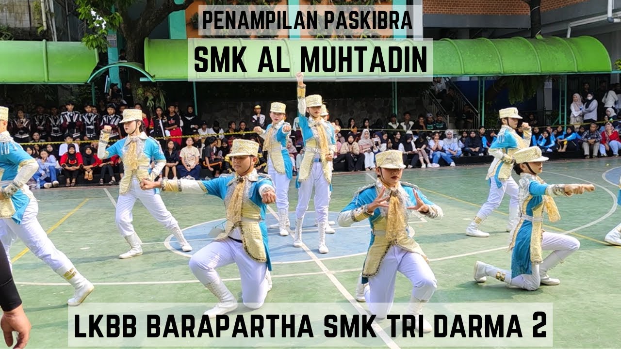 PENAMPILAN PASKIBRA SMK AL MUHTADIN B DI LKBB TRI DARMA 2 - YouTube