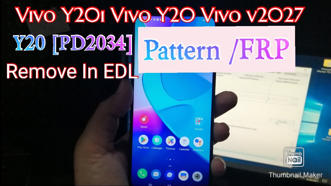 Vivo v2027 [ PD2034 ] Y20i Pattern Frp Reset - YouTube