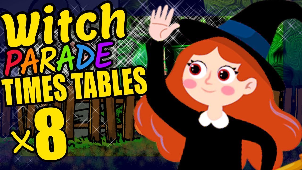 Halloween Witch Teaching Multiplication Times Tables x8 Educational ...