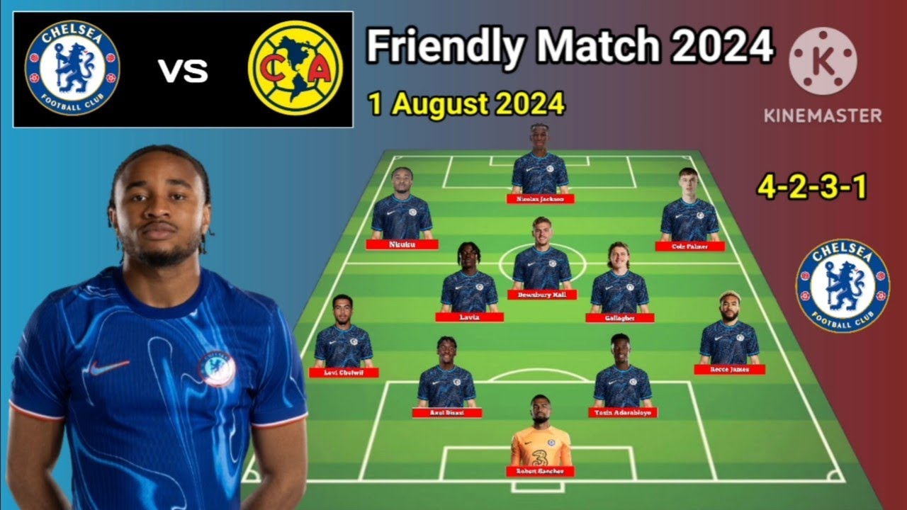 Chelsea vs Club America ~ Potential Line Up Chelsea Friendly Match 2024 ...