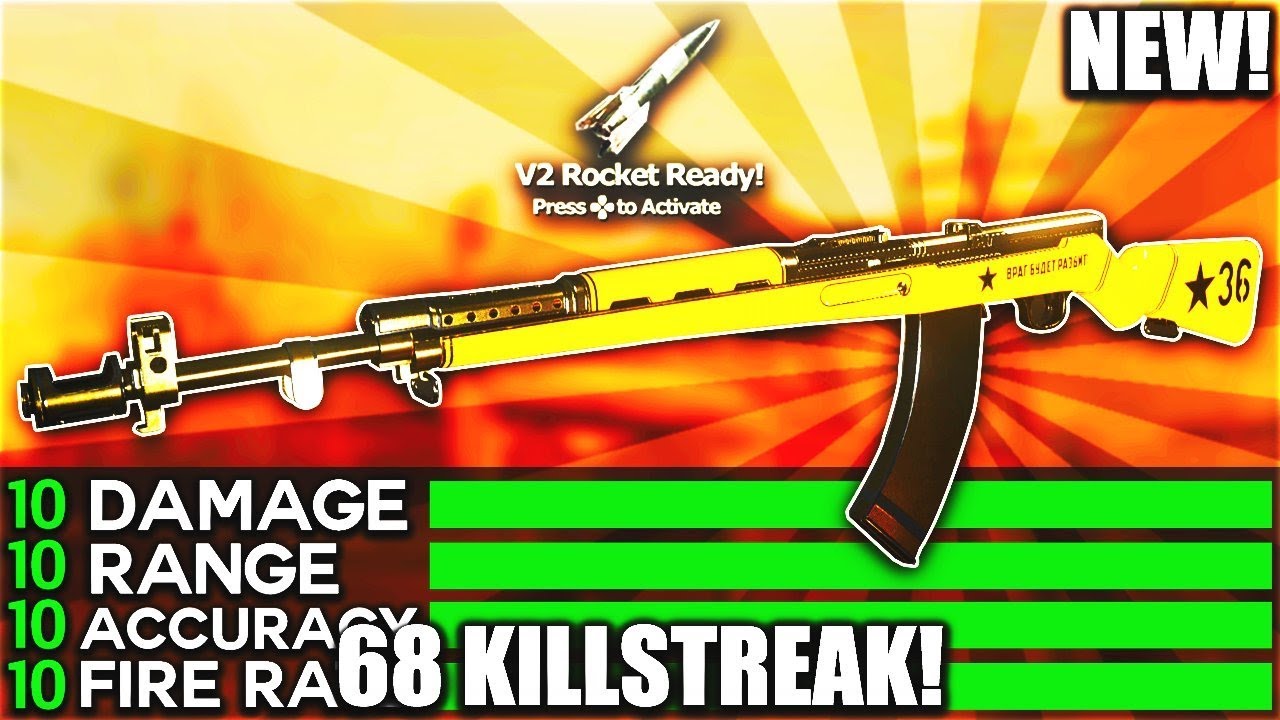 HEROIC AVS-36 DLC WEAPON GOD GUN.. V2 ROCKET & 68 KILLSTREAK w/ BEST ...