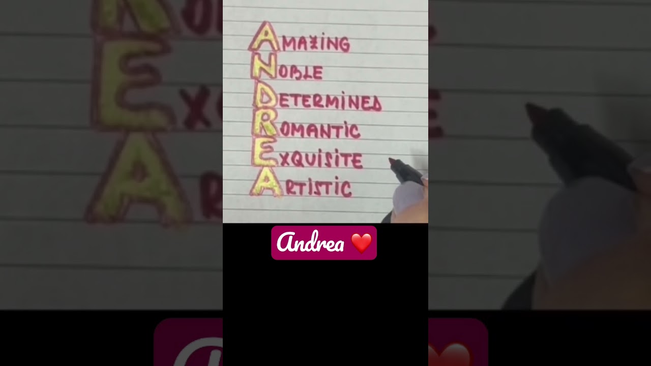 Meaning of the name ANDREA #meaning #name #andrea - YouTube