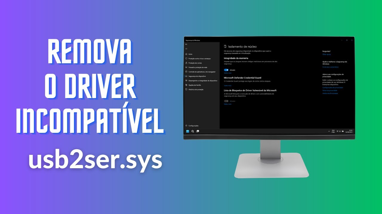 COMO REMOVER O DRIVER IMCOMPATÍVEL (usb2ser.sys) NO ISOLAMENTO DO ...