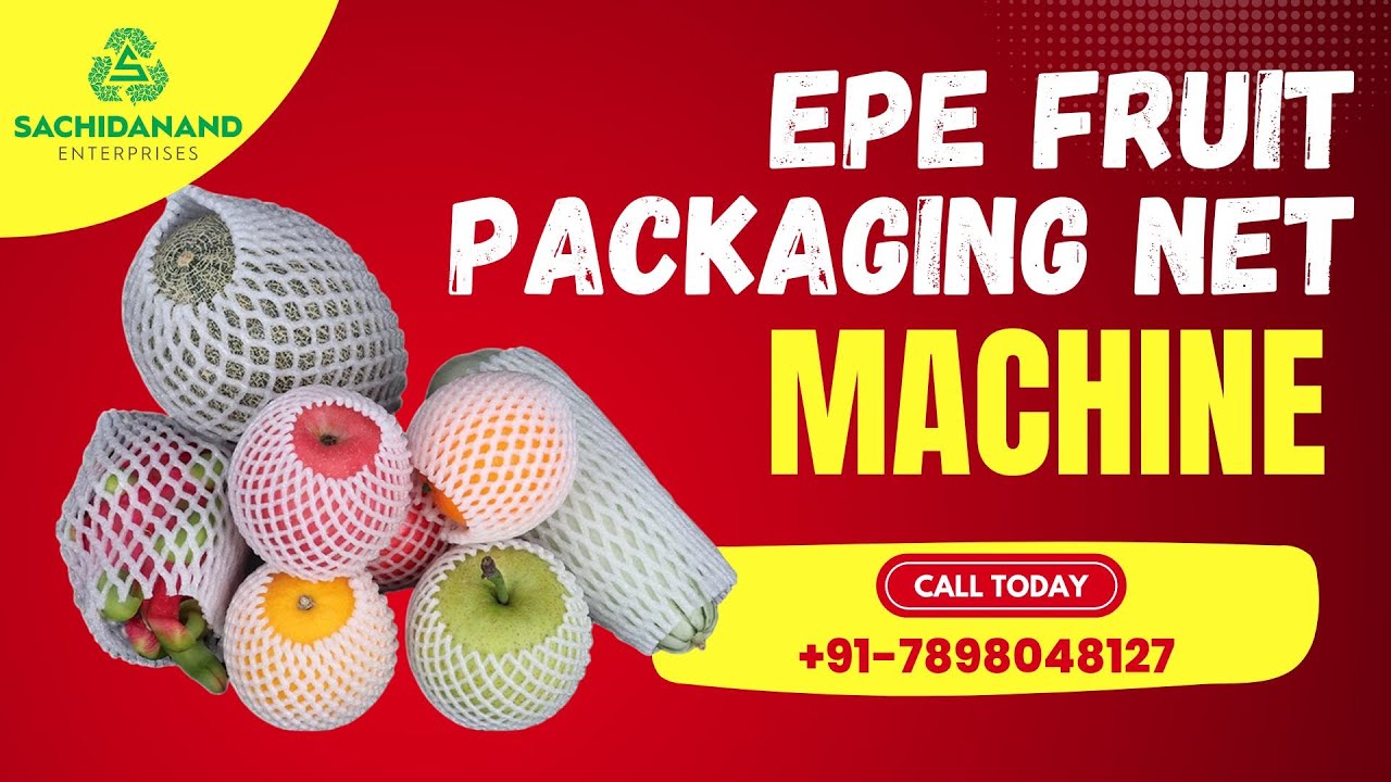 EPE Foam Fruit Net Making Machine for Packing Apple, Guava, Mango ...