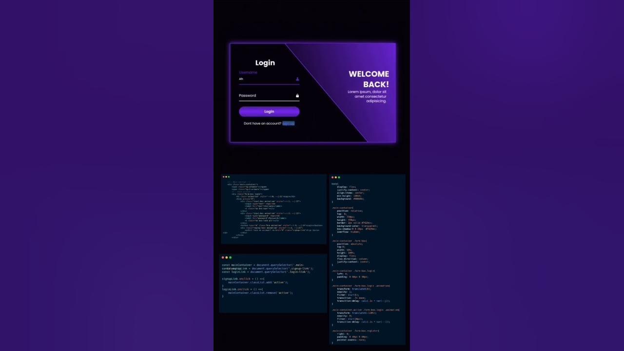 How To Create A Login Page And Singup Page Developer Html Css And Javascript Coding Mkchohan 🚗