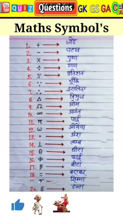 Math Symbols | All Mathematical Symbols with Examples | mathematics ...