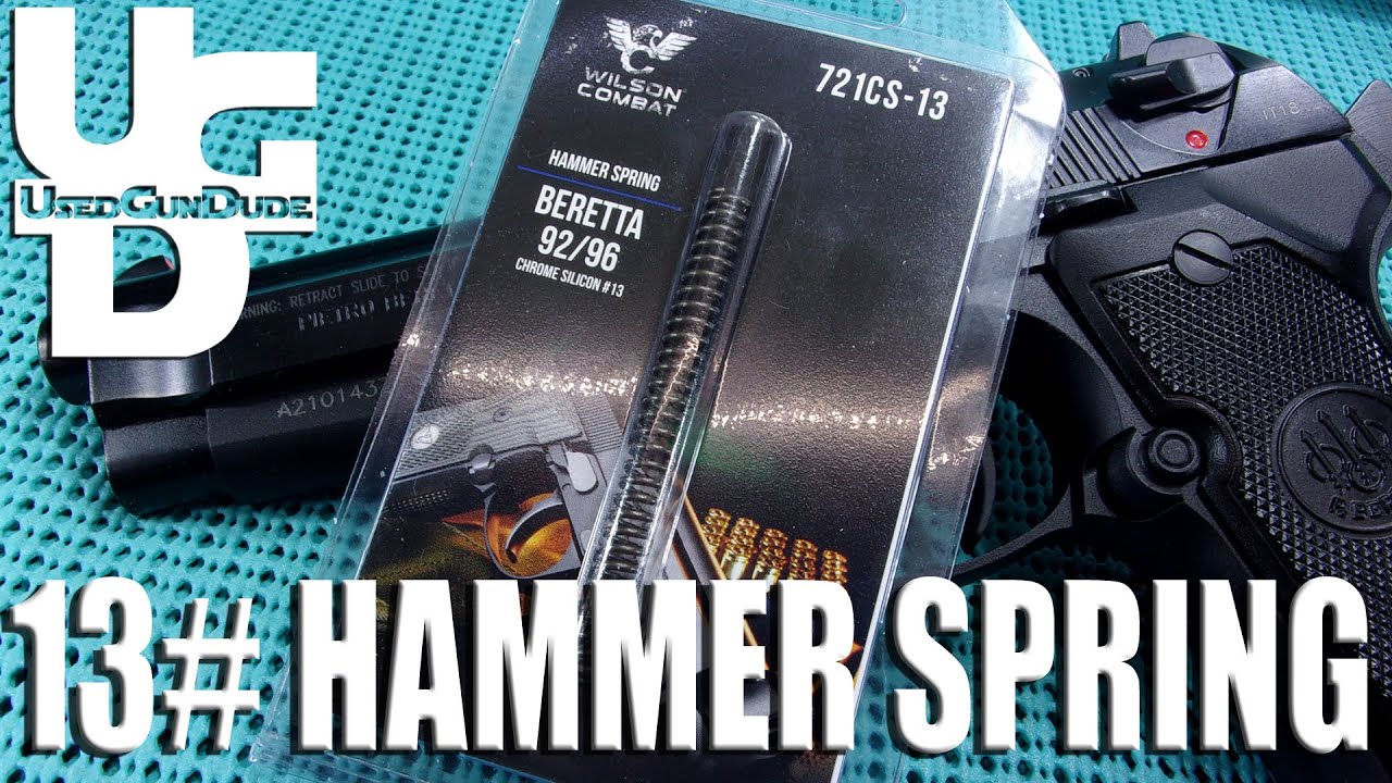 Beretta 92FS with the Wilson Combat 13# Hammer Spring - YouTube