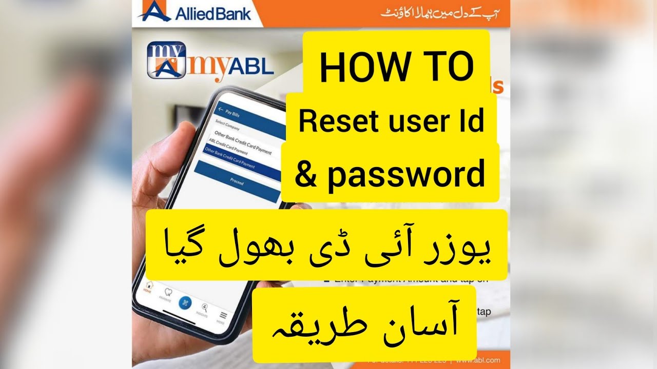 How to reset MY ABL app login user id and password...very very easy ...