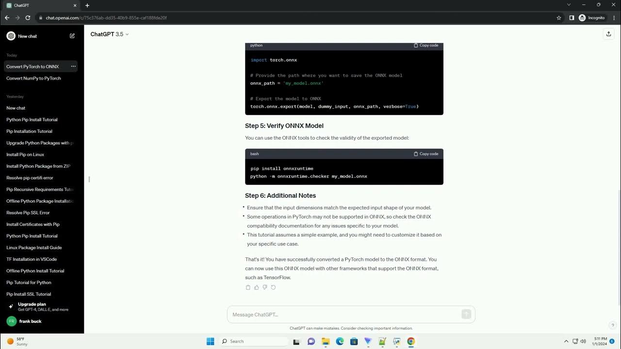 Convert Pytorch Pth To Onnx Youtube