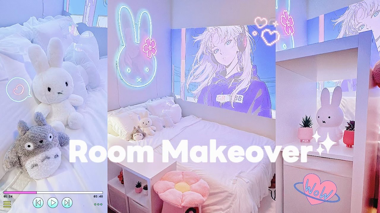 Room Makeover 🌸 Miffy, Amazon, Ikea, Pinterest Inspired, Aesthetic Desk ...