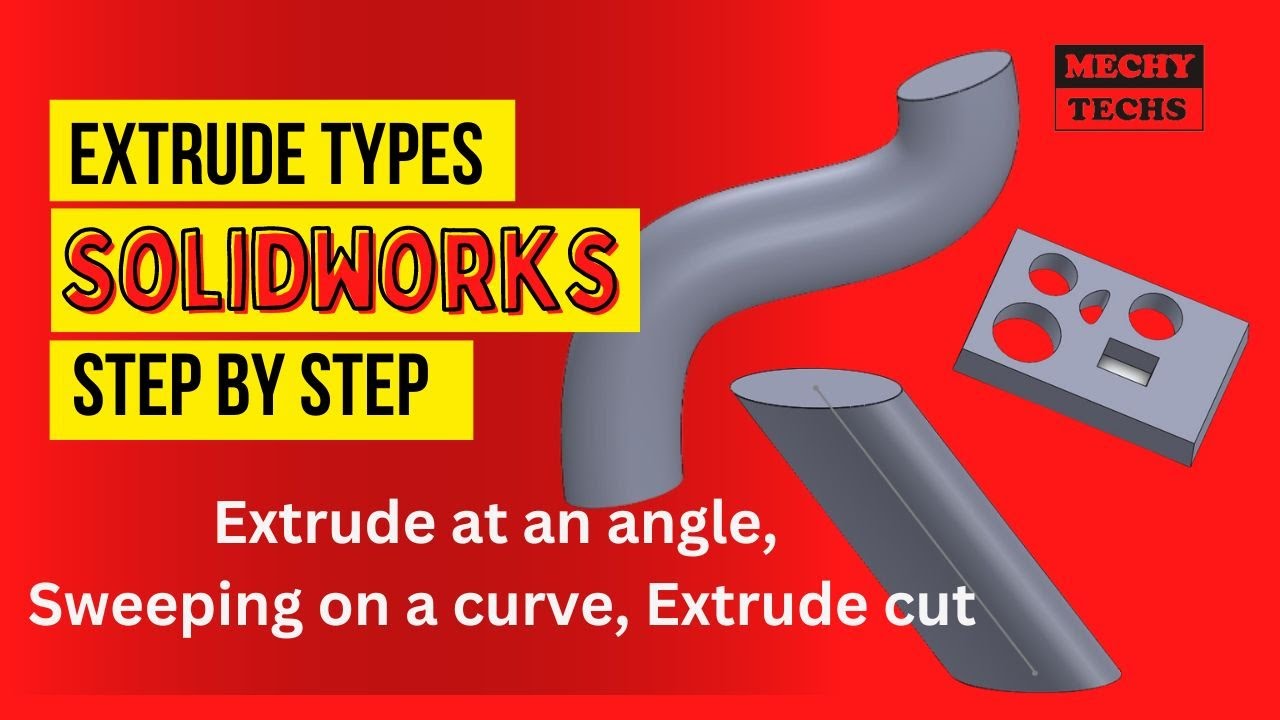 Advanced Solidworks Extrude Techniques - Extruding at an Angle, on a ...