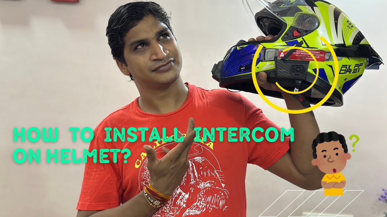 How to install INTERCOM on helmet ? Easy way to install intercom - YouTube