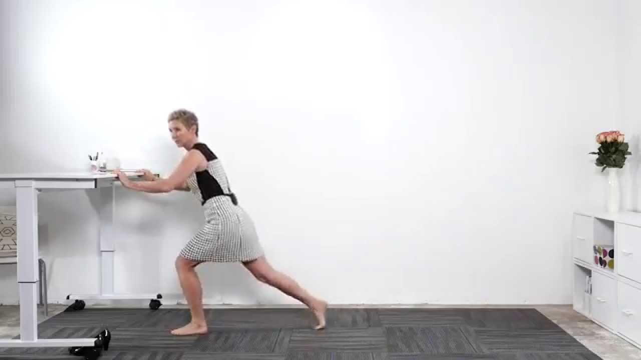 Standing Desk Lunges - YouTube