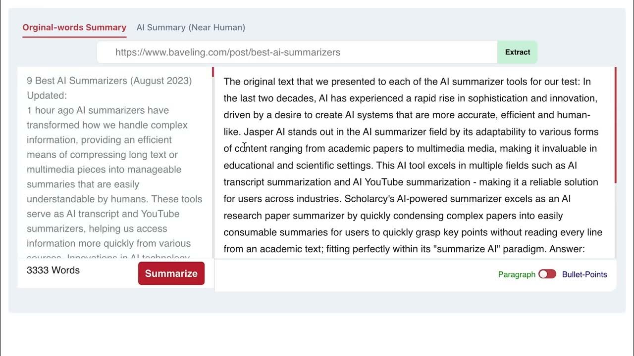 Summarize Long Texts with ParaphrasingTool: AI Summarizers Guide - YouTube