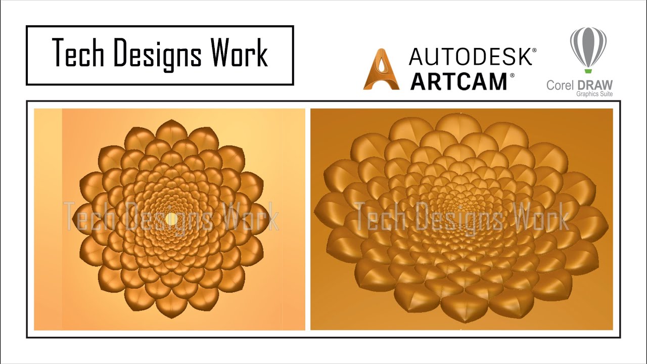 3d Flower artcam tutorial . for more designs contact - YouTube