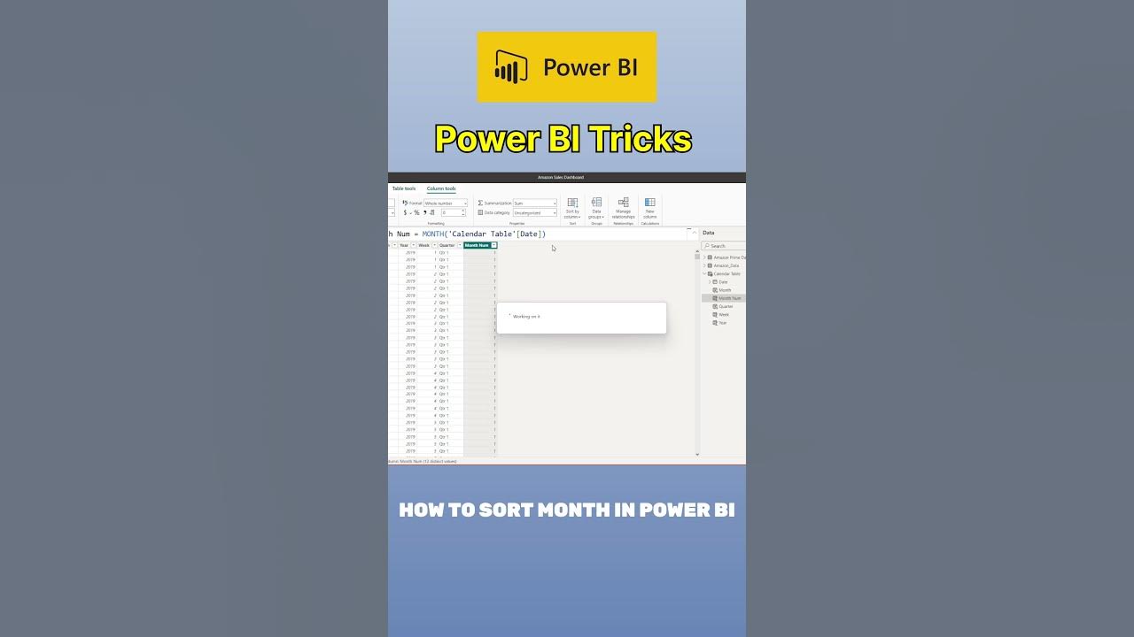 How To Sort Month In Power Bi Powerbi Dataanalytics Powerbitutorial Shorts