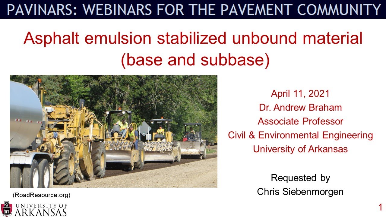 Pavinar: Asphalt emulsion stabilized unbound material (base and subbase ...