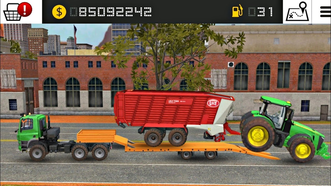 Unloading John Deere Tractor & Collect Straw In Farming Simulator 18 ...
