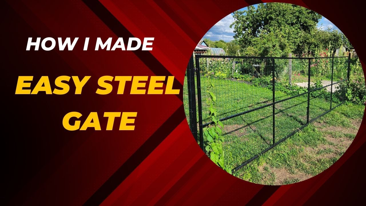 How i Made Simple Large Steel Gates For A Driveway from Scratch - YouTube