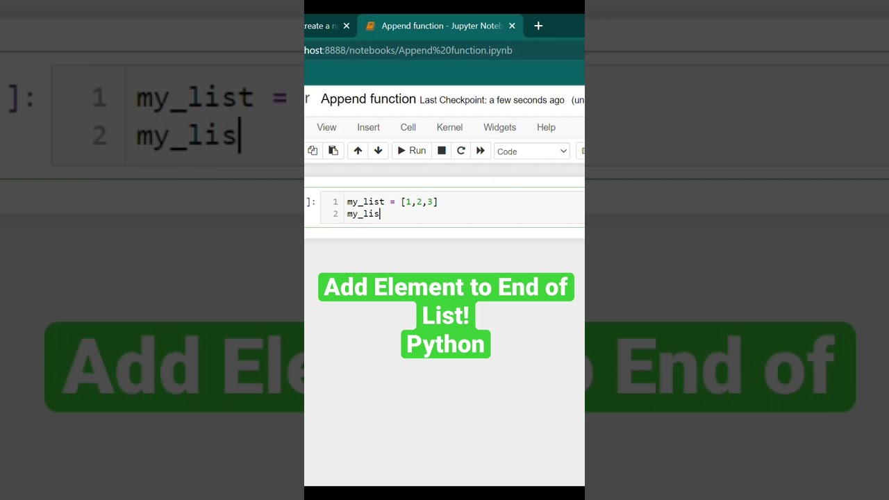 Add Element To End Of List Python shorts python programming coding Add Element To End Of List Python shorts python programming coding