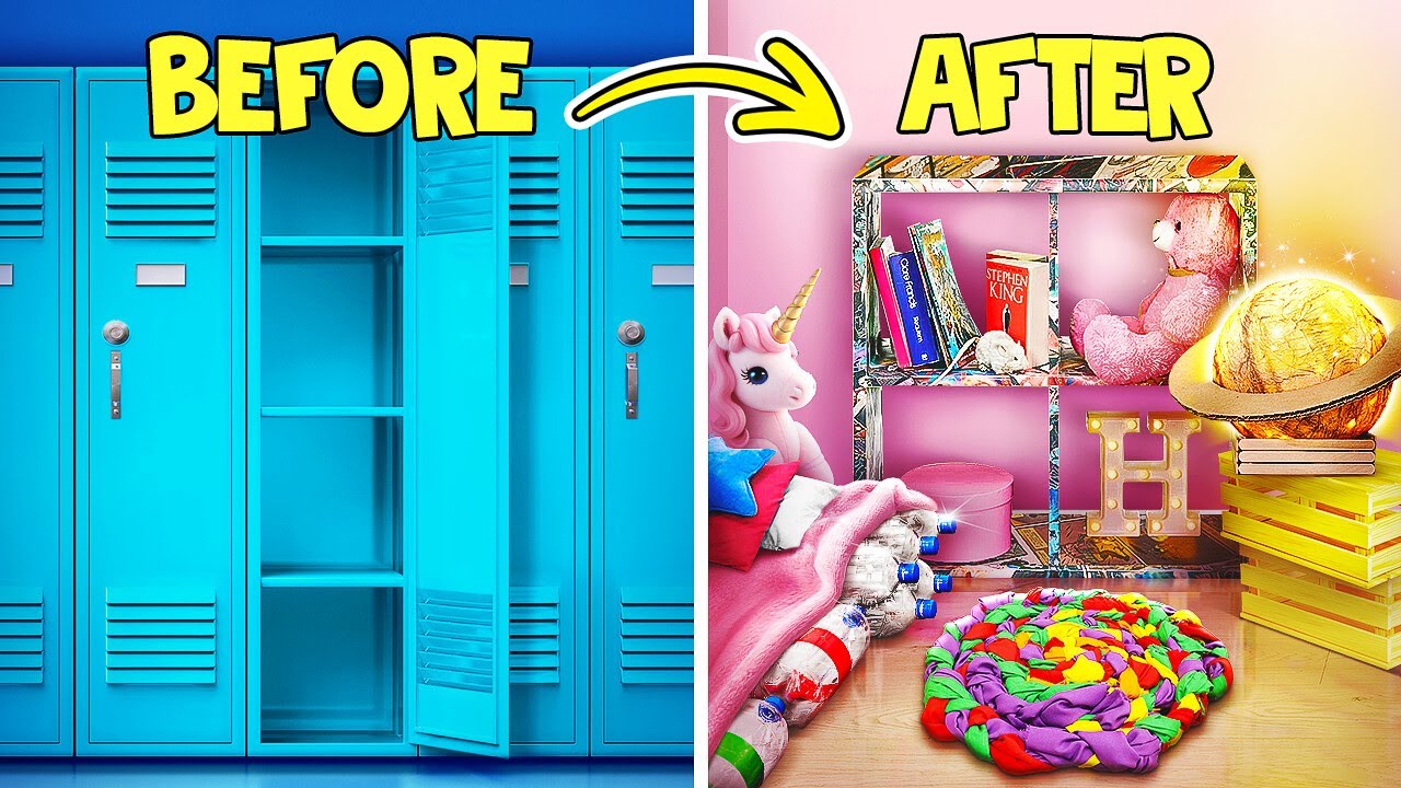 AMAZING SCHOOL LOCKER MAKEOVER || Smart Decoration Hacks! DIY Ideas for ...