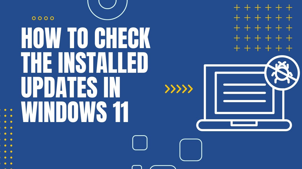 How to check the installed updates in windows 11 - YouTube