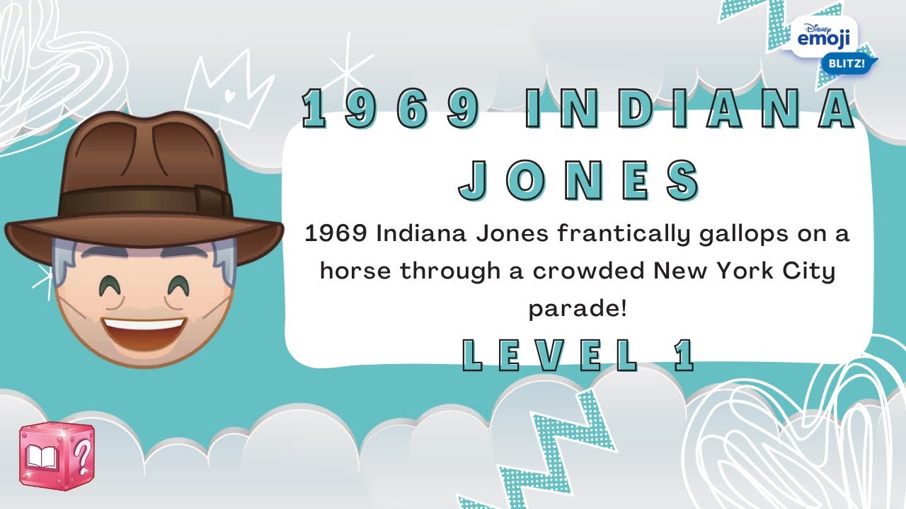 Disney Emoji Blitz - 1969 Indiana Jones (Level 1) - Indiana Jones ...