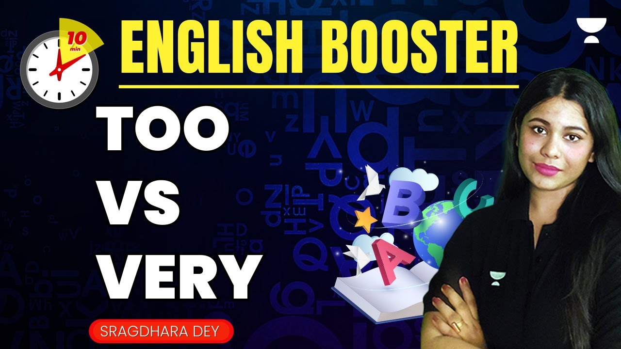 Too vs Very | 10 Mins English Booster | English | JENPAS UG 2024 ...