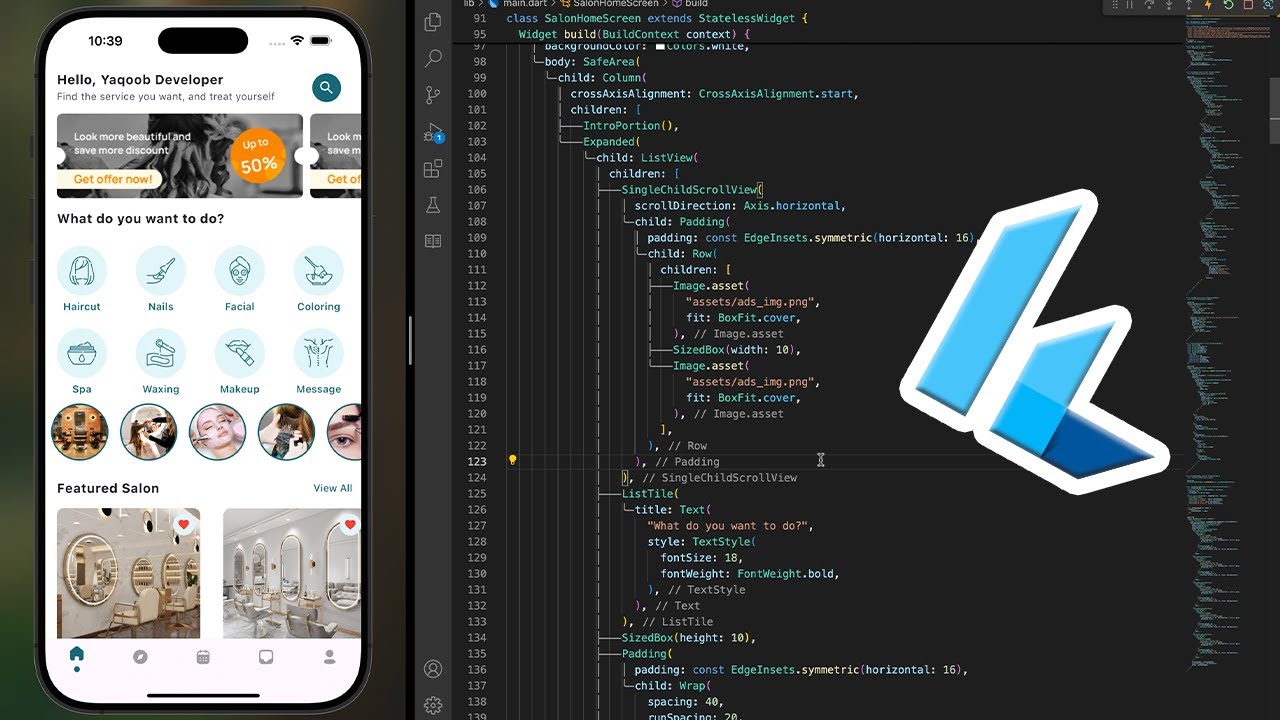 Flutter Salon App UI Design | Beauty Booking App UI | Flutter App for ...