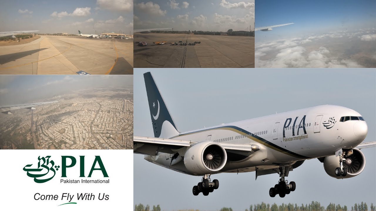 Pakistan International Airlines 777-240 Karachi Departure (4K) - YouTube