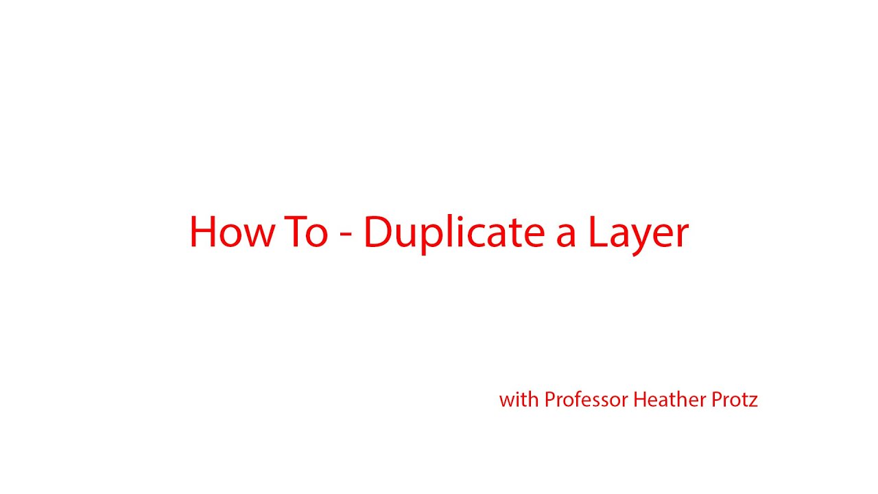 How To Duplicate A Layer YouTube How To Duplicate A Layer YouTube