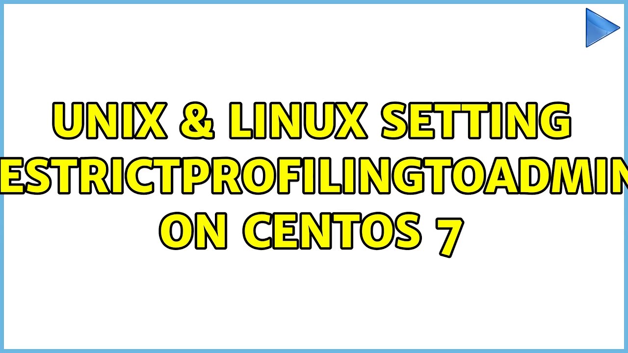 Unix And Linux Setting Nvreg Restrictprofilingtoadminusers 0 On Centos 7 Youtube