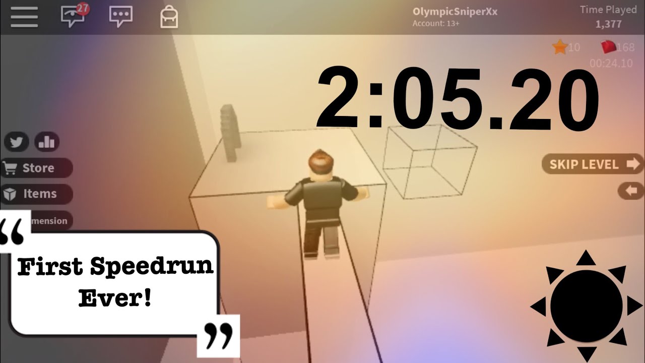 Roblox Speed Run 4 {5 Levels} Done in 2:05.20 - YouTube