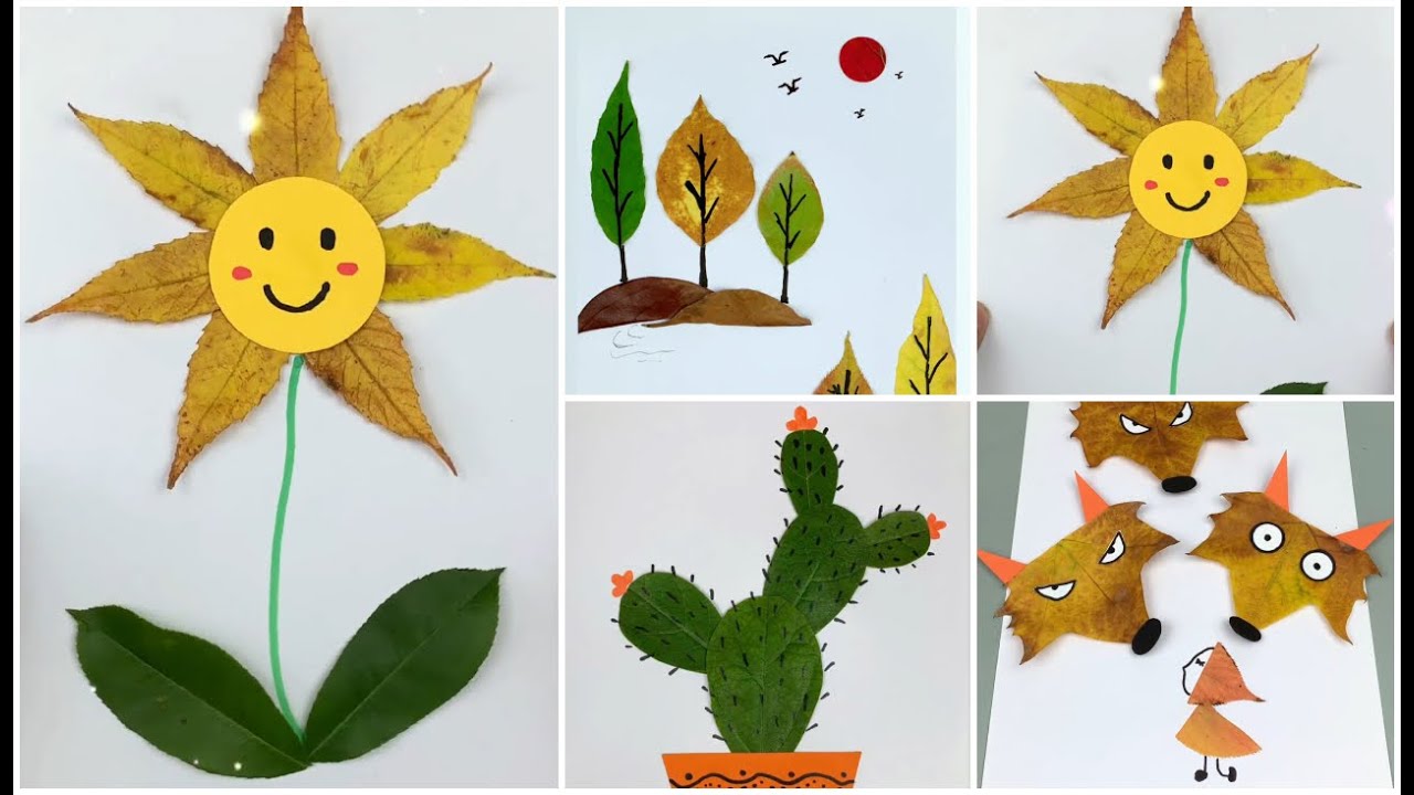 Best Dry leaf art ideas | Best Leaf Crafts for Kids and Adults to DIY ...