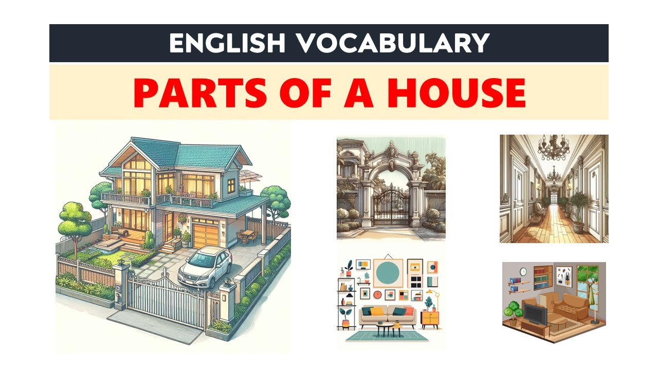 Parts of A House English vocabulary | English vocabulary with picture ...