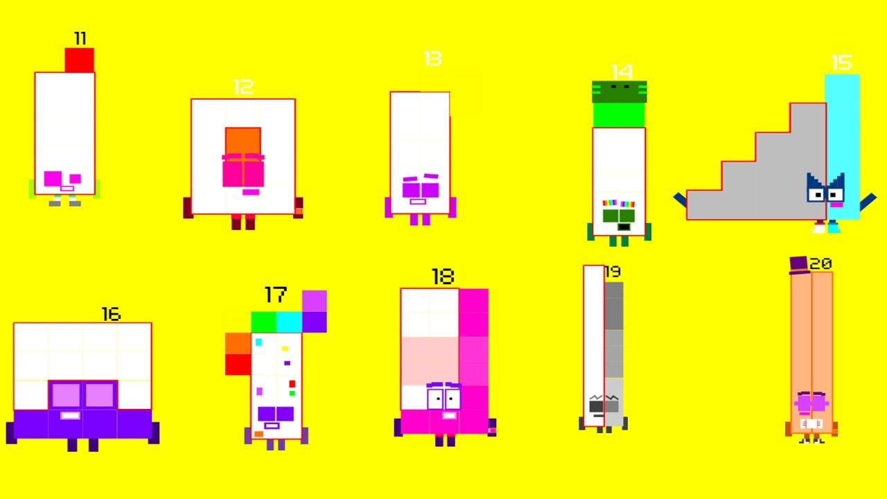 Numberblocks Band Retro 11-20 [New Looking] - YouTube