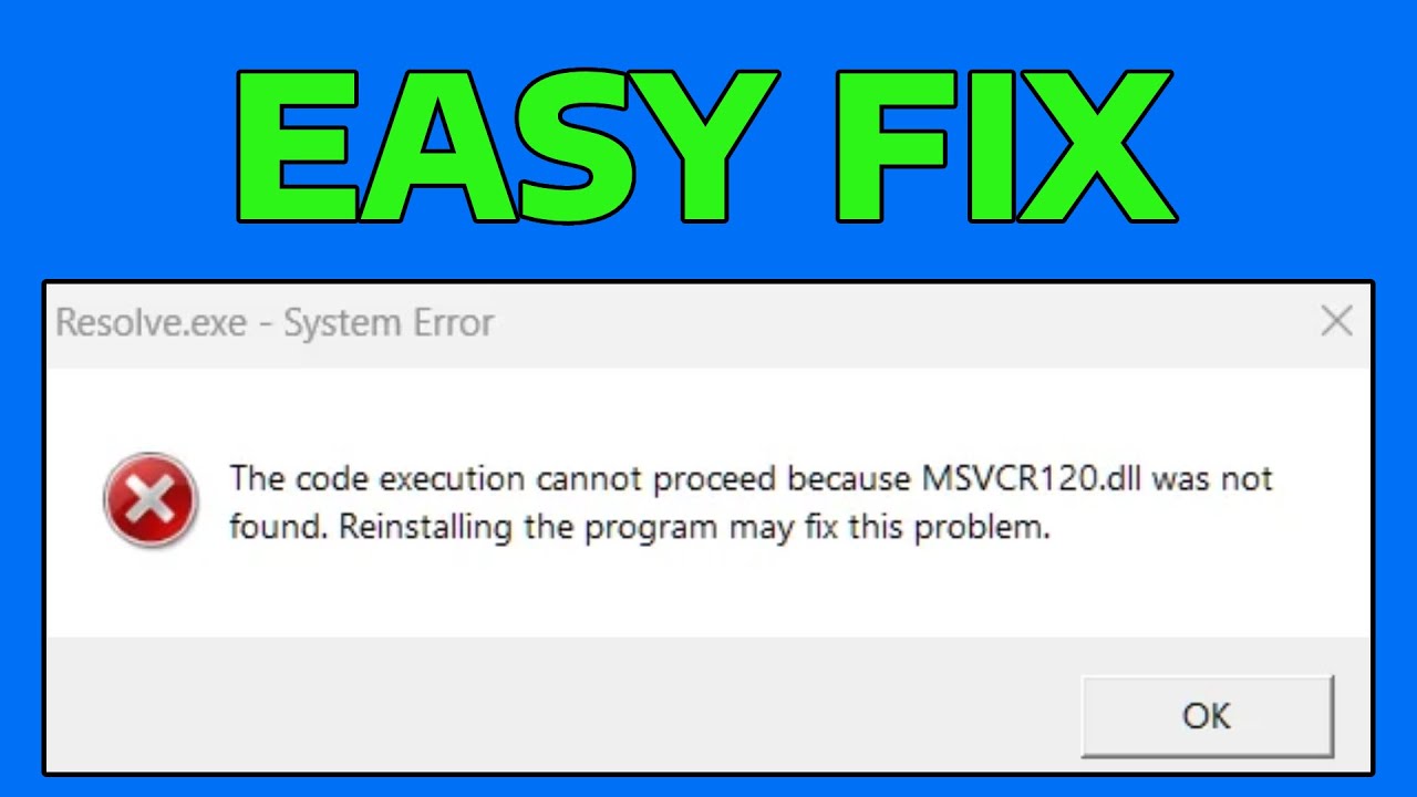 How To Fix MSVCP120.dll is Missing Error in Windows