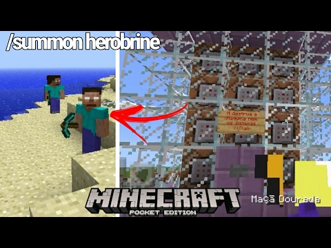 INCRÍVEL! COMANDO INVOCAR HEROBRINE PARA MINECRAFT PE 1.1 - COMMAND ...