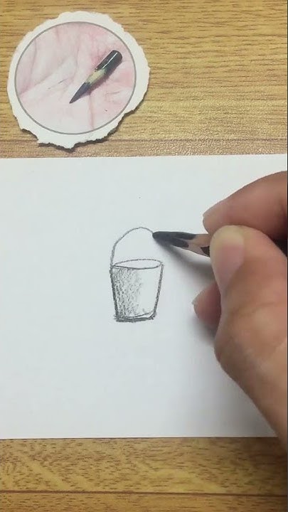 How to draw a bucket - YouTube