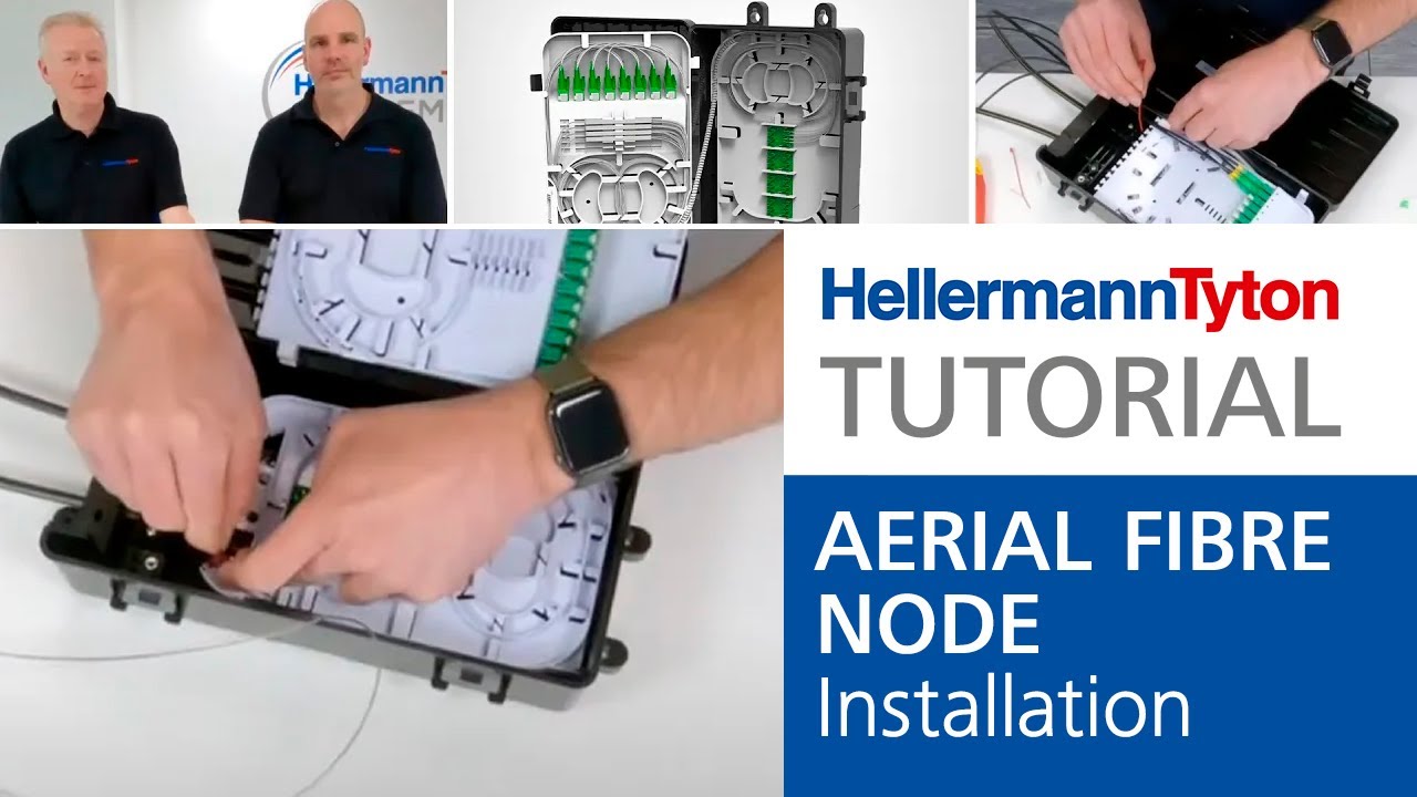 Aerial fibre subscriber node installation with pigtails and drop seals ...