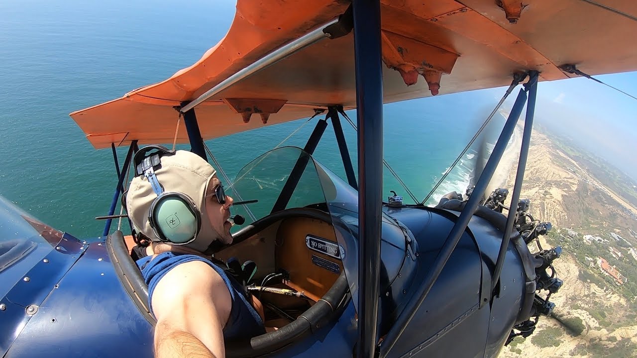 4K Scenic Biplane Thrill Ride - San Diego Air Tours - YouTube