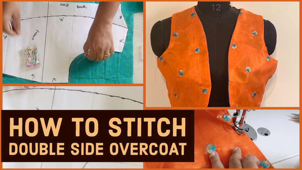 How To Stitch Double Side Overcoat/Jacket With Concealed Seam - YouTube