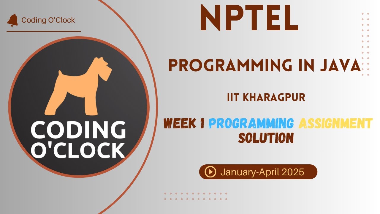 Nptel Programming In Java Week 1 Programming Assignment Solution 9685