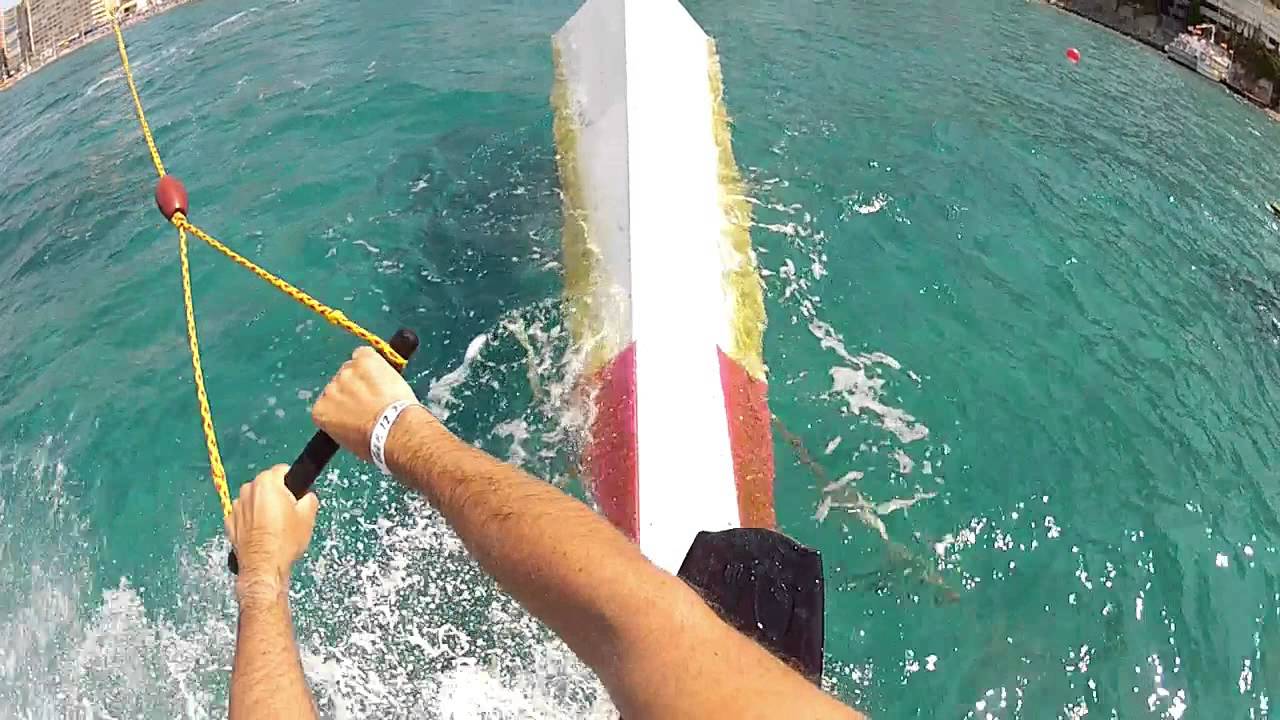 Wakeboarding Slide fail broken rib. - YouTube