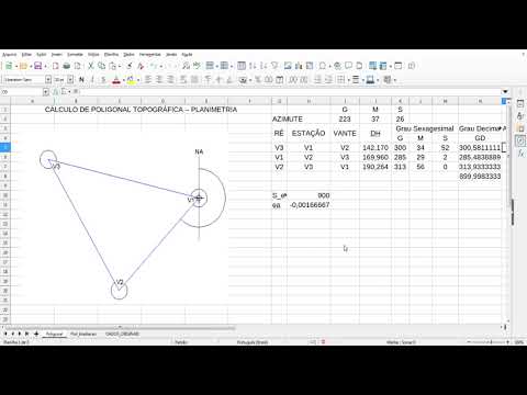 Poligonal Topográfica - Planimetria - erro angular - YouTube