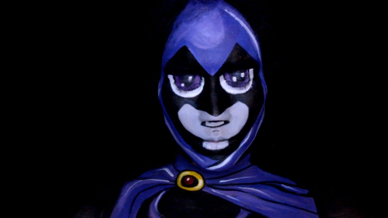 Teen Titans Raven Makeup Tutorial - YouTube