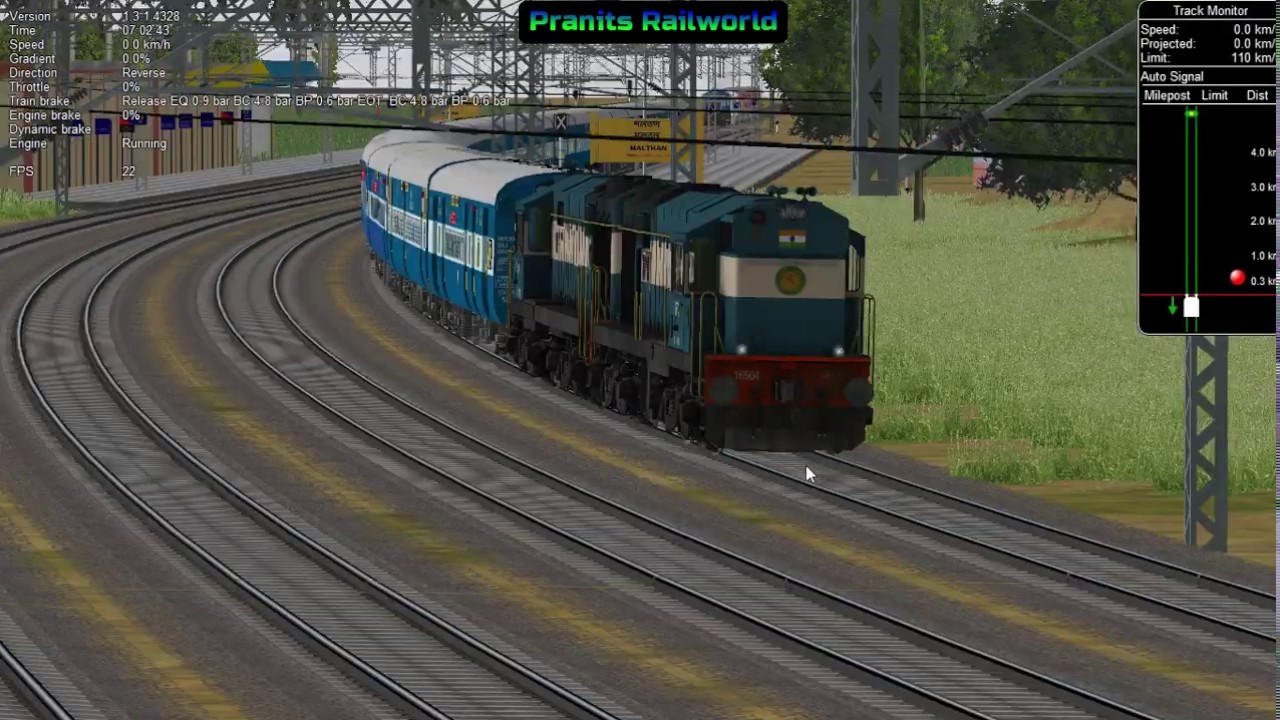 Erode WDM3A Twins with 17032 Hyderabad Mumbai Express | MSTS | Open ...
