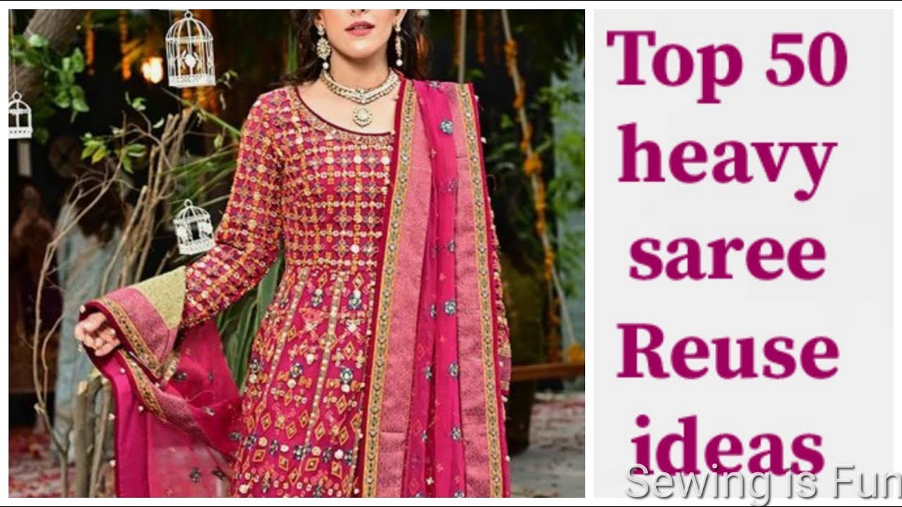 How to Reuse saree border in kurti design ideas,refashion old clothes ...
