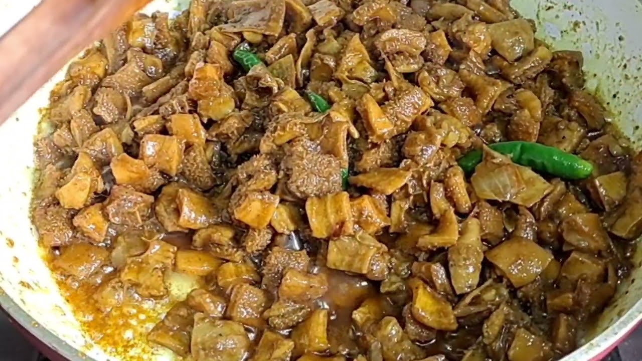 তান্দুরি মসলা দিয়ে গরুর ভুঁড়ি ভাজা | বট ভুনা | বট ভাজা | Beef tripe ...